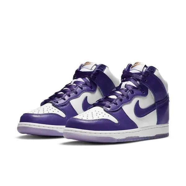 Nike Dunk High Varsity Purple Lace-up Sneakers - White/purple