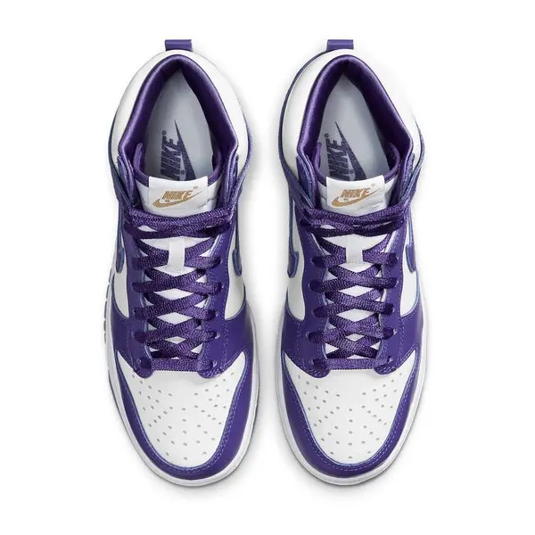 Nike Dunk High Varsity Purple Lace-up Sneakers - White/purple