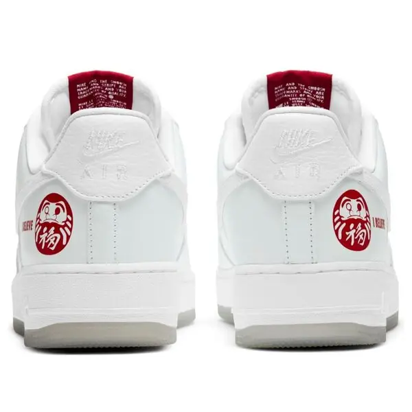Nike Force 1 Low 'i Believe Daruma' Sneakers - White/red