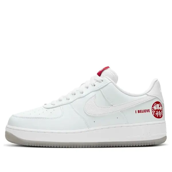 Nike Force 1 Low 'i Believe Daruma' Sneakers - White/red