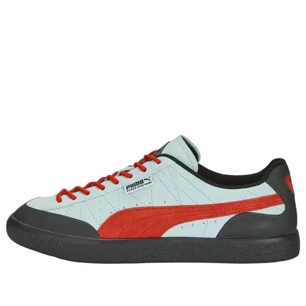 PUMA Perks And Mini X Clyde Rubber Low Top Sneakers - Light Aqua/red/black