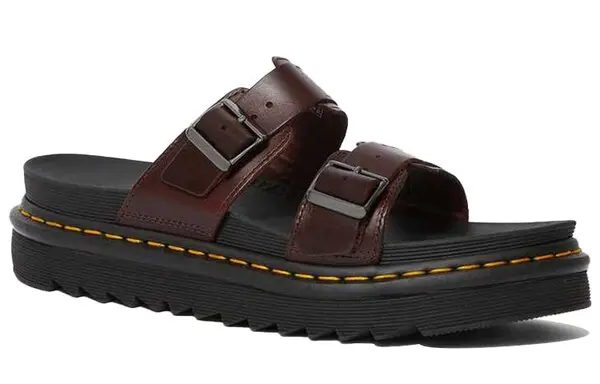 Dr. Martens Myles Brando Leather Flat Heel Sandals