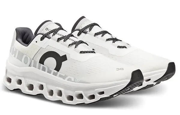 On Cloudmonster Sneakers - Undyed-white/black