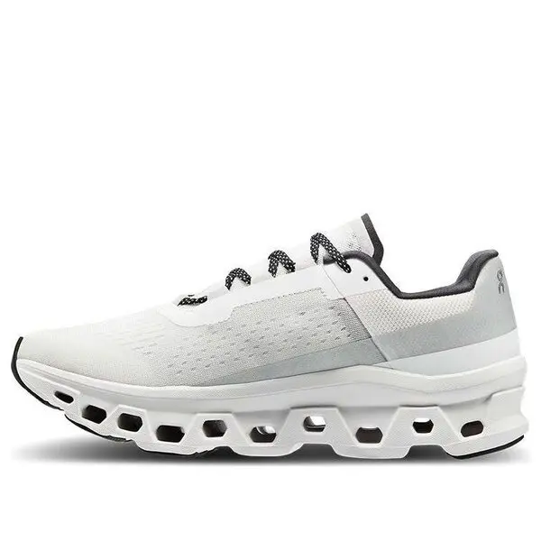 On Cloudmonster Sneakers - Undyed-white/black