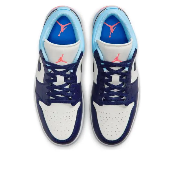 JORDAN 1 Low Sneakers - Sail/blue Chill/hot Lava