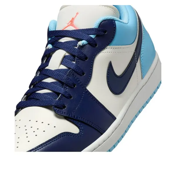 JORDAN 1 Low Sneakers - Sail/blue Chill/hot Lava
