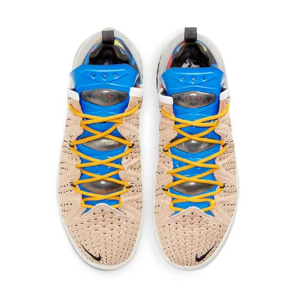 Nike Lebron 18 "majestic Ferocity" Mid-top Athletic Sneakers - Bluewhite
