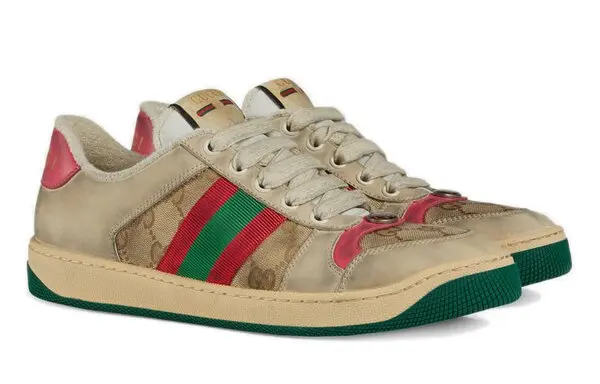 Gucci Screener Distressed Sneakers