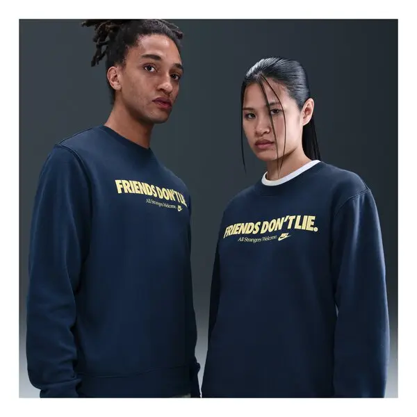 Nike X Stranger Things Fleece Crew - Navy