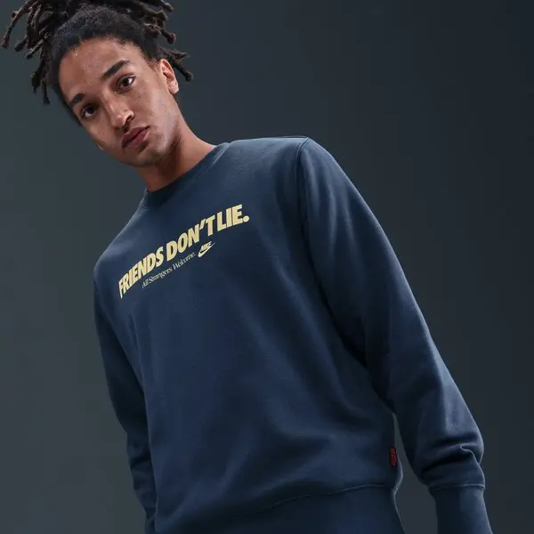 Nike X Stranger Things Fleece Crew - Navy