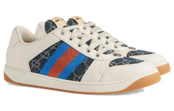 Gucci Gg Canvas Denim Screener Sneakers