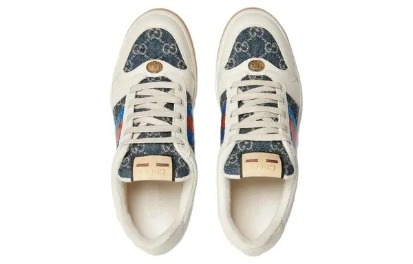 Gucci Gg Canvas Denim Screener Sneakers