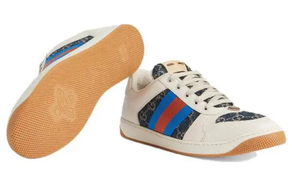 Gucci Gg Canvas Denim Screener Sneakers