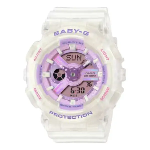 Casio Baby-g Ba-110 Series Watch - White/purple