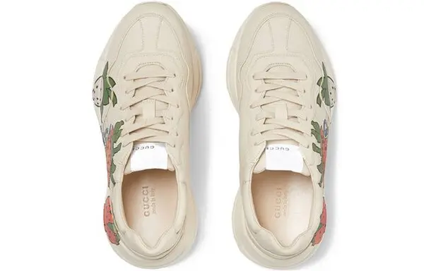 Gucci Rhyton Strawberry Sneakers - White