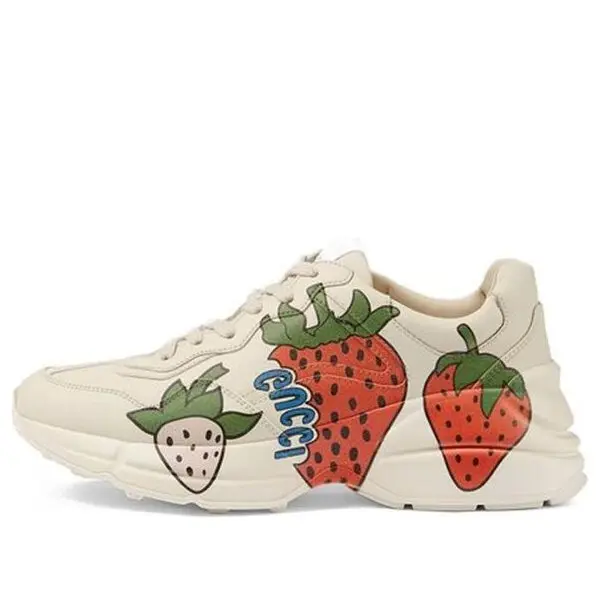 Gucci Rhyton Strawberry Sneakers - White