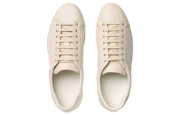 Gucci Ace Gg Embossed Sneakers - White