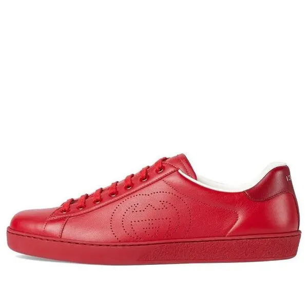 Gucci Ace Interlocking G Sneakers - Red