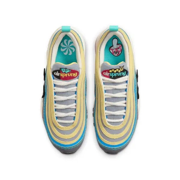 Nike Max 97 "air Sprung" Sneakers - Grey/yellow/red