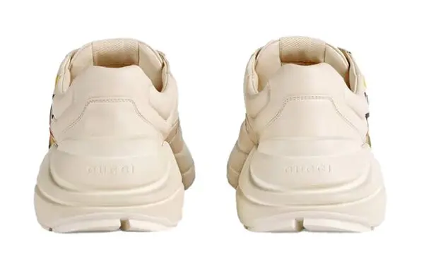 Gucci Rhyton Leather Sneaker With Vintage Logo - Ivory