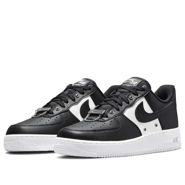 Nike Force 1 '07 Premium "silver Chain" Black - Black/white