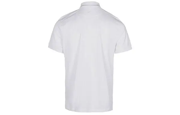 Nike Solid Color Logo Embroidered Half-fastening Pullover Short Sleeve White Polo Shirt