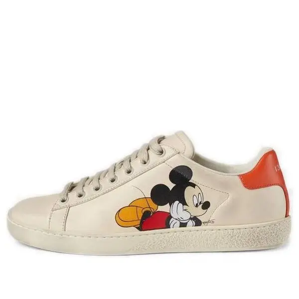 Gucci X Disney Ace Low Top Sneakers - Cream