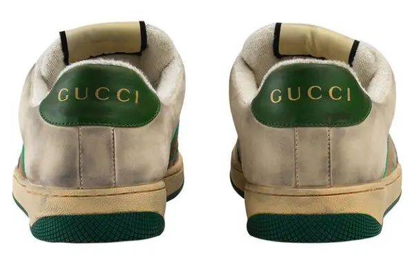 Gucci Gg Screener Distressed Gg Canvas Low Top Sneakers - Tan