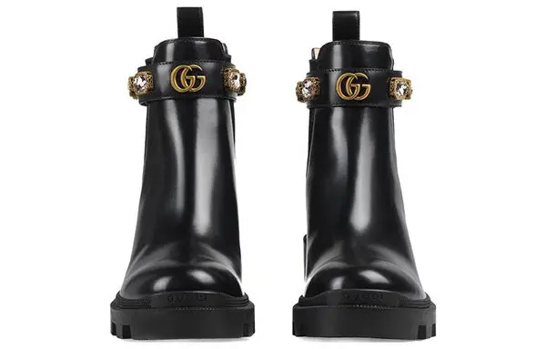 Gucci Ankle Boot With Embellished Belt