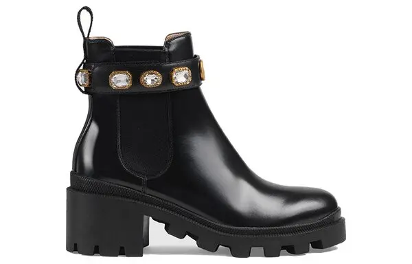 Gucci Ankle Boot With Embellished Belt