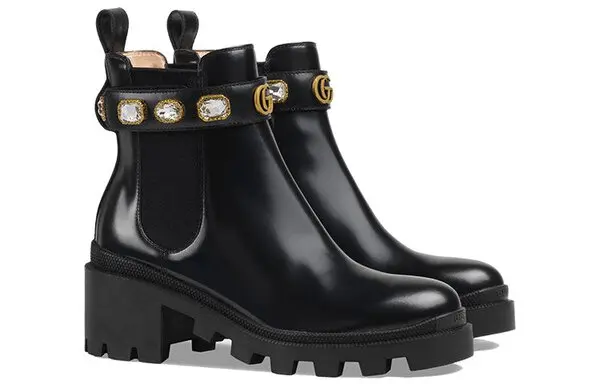 Gucci Ankle Boot With Embellished Belt