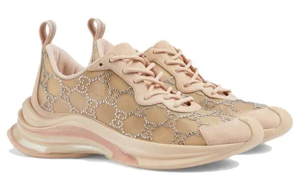Gucci Run Sneakers With Embellished Detailing - Neutral
