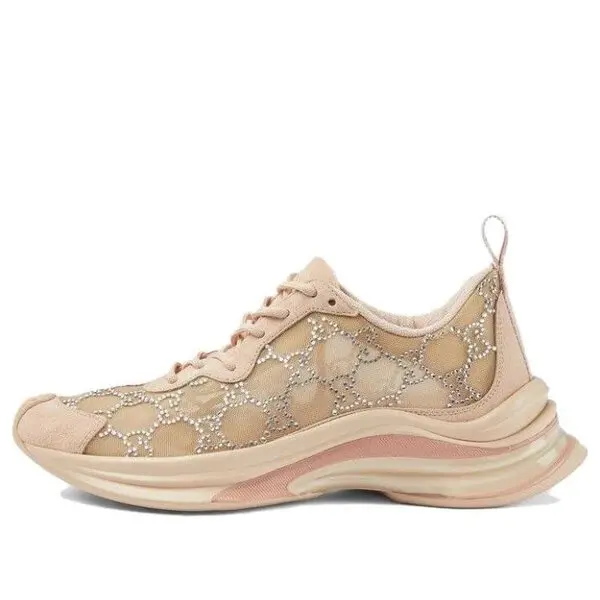 Gucci Run Sneakers With Embellished Detailing - Neutral