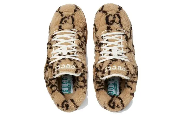 Gucci Mac80 Sneaker Interlocking G Embroidery - Beige/ebony