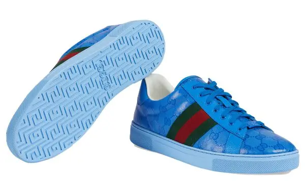 Gucci Ace Gg Crystal Canvas Sneakers - Blue