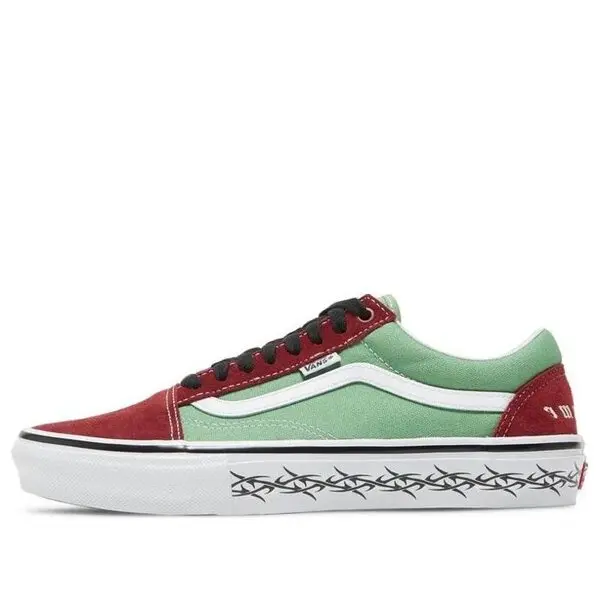VANS Supreme X Old Skool 'barbed Wire Green - Red/green