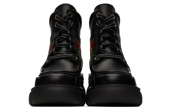 Gucci Interlocking Lace-up Boots