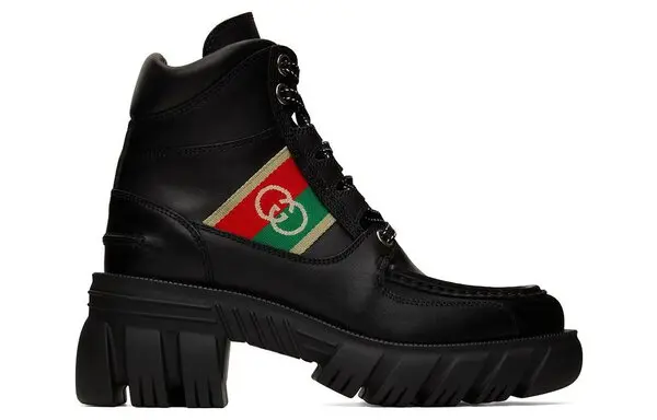 Gucci Interlocking Lace-up Boots