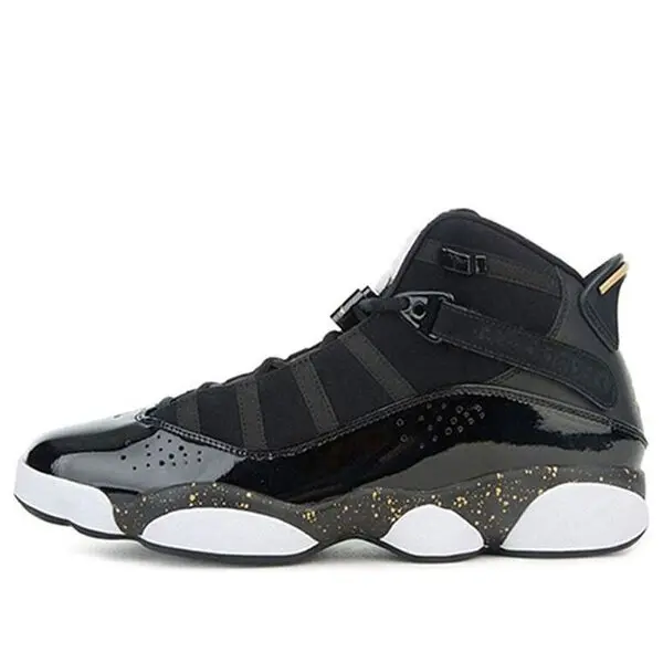 JORDAN 6 Rings Metallic Gold High Top Sneakers - Black