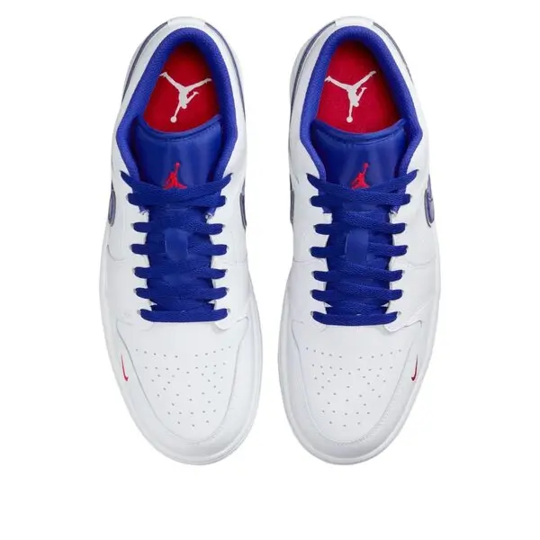 JORDAN 1 Low "dodgers" Sneakers - White/old Royal/gum Yellow