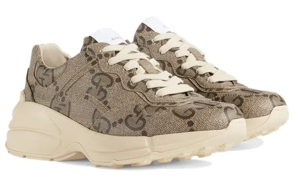 Gucci Rython 100 Monogram Sneakers - Beige