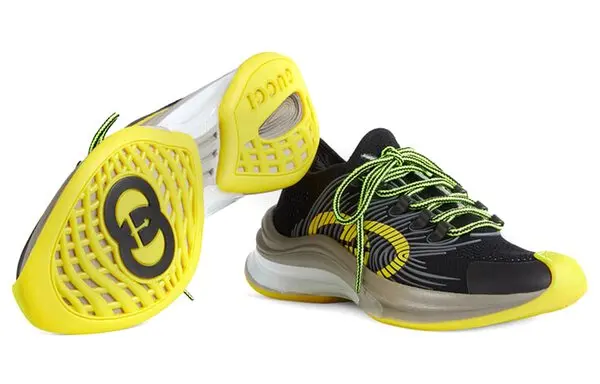 Gucci Run Sneaker - Black/yellow