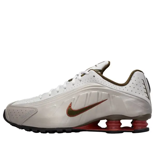 Nike Shox R4 Sneakers - White/red/grey