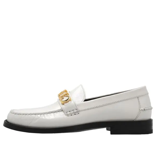 Gucci Loafer With Metal Logo - White