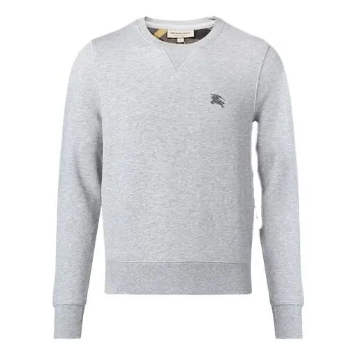 Burberry Embroidered Horse Riding Pullover - Grey