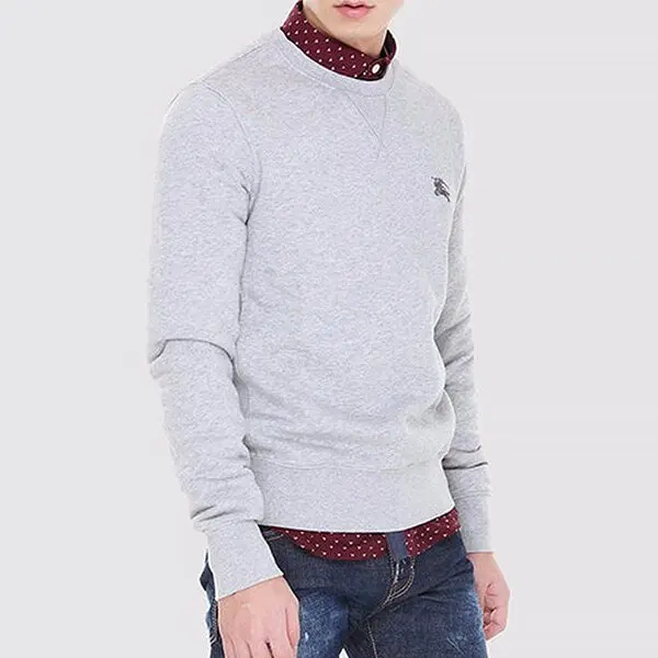 Burberry Embroidered Horse Riding Pullover - Grey