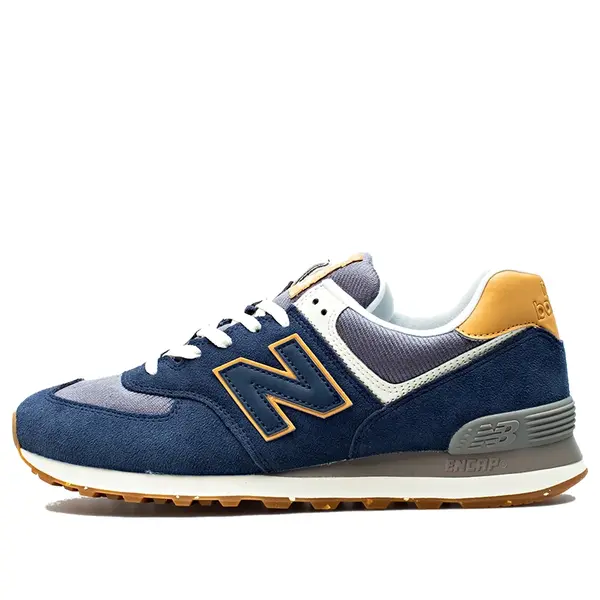 NEW BALANCE 574 Casual Colorblock Sneakers - Blue/gray/brown
