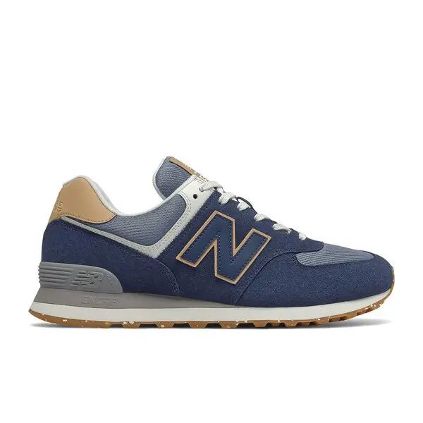 NEW BALANCE 574 Casual Colorblock Sneakers - Blue/gray/brown