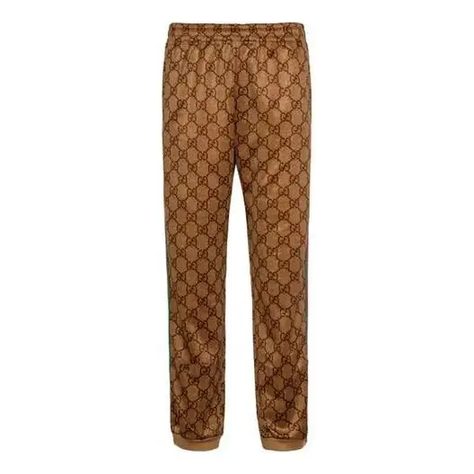 Gucci Gg Technical Jersey Jogging Pant - Brown