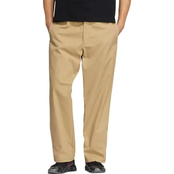 Adidas Originals Embroidered Solid Color Trousers - Khaki